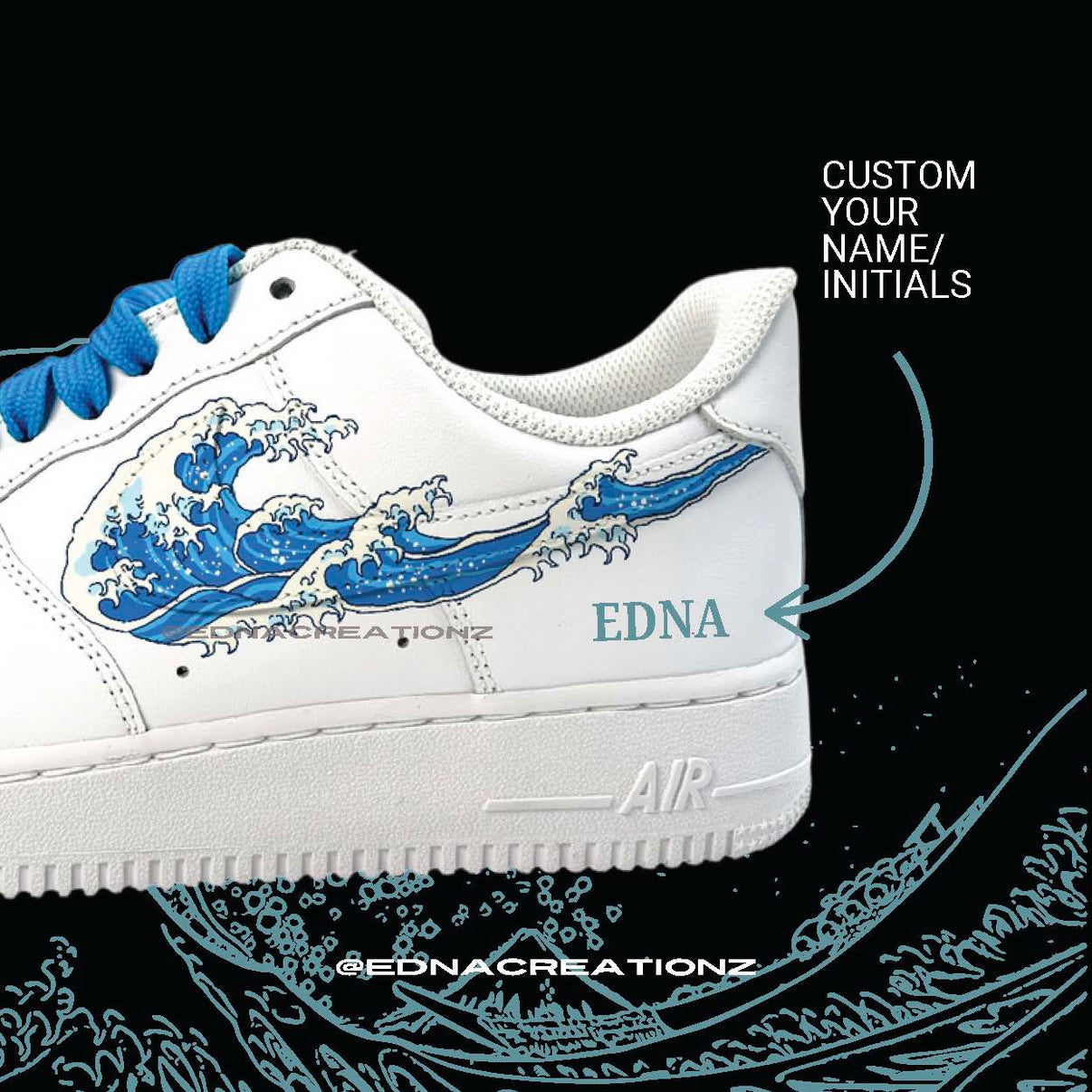 Japan Design - Aokai Waves – Edna Creationz
