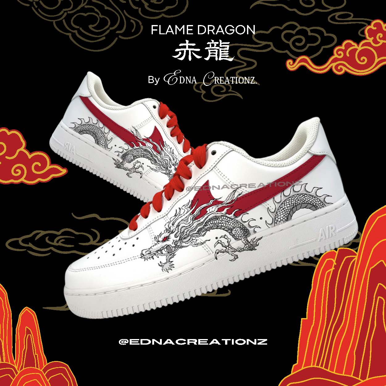 Japan Design - Flame Dragon – Edna Creationz